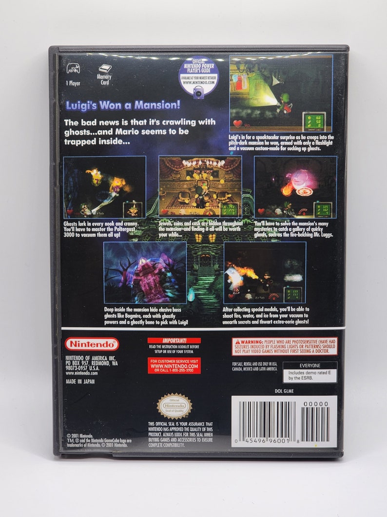 Custom Case - Luigi's Mansion - No Disc - No Manual - Gamecube - Custom ...