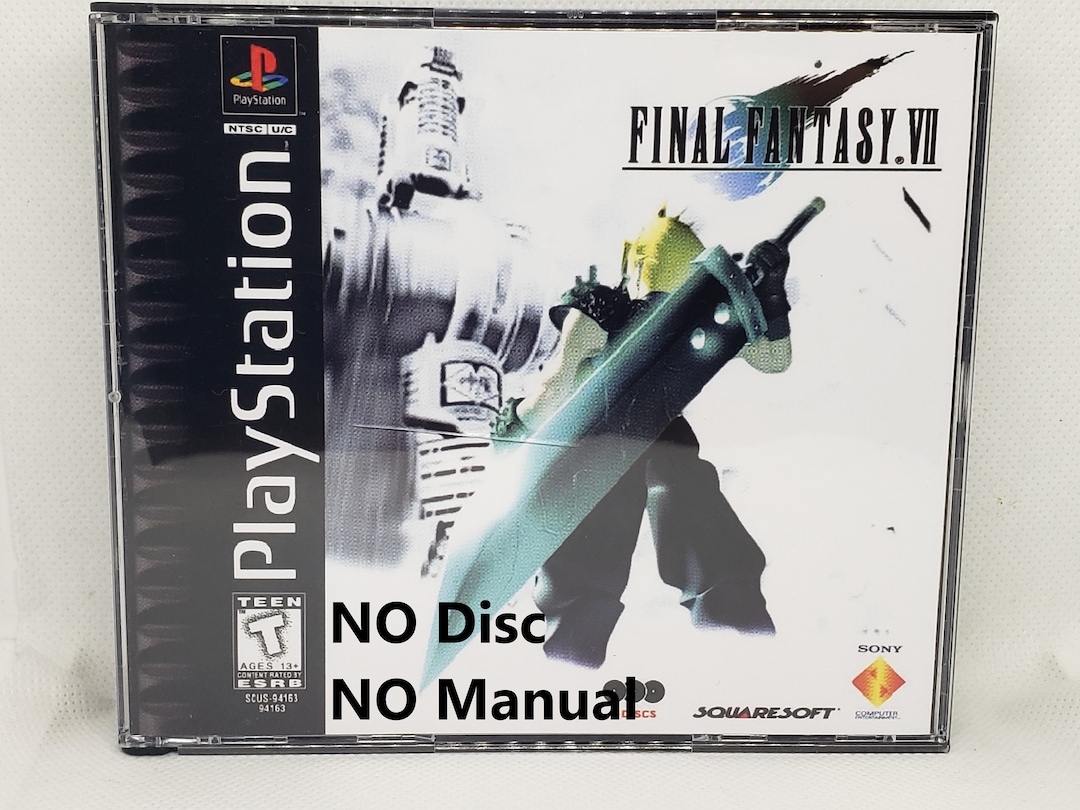 Final Fantasy VII Reproduction Case - No Disc - No Manual - PS1 - Sony ...