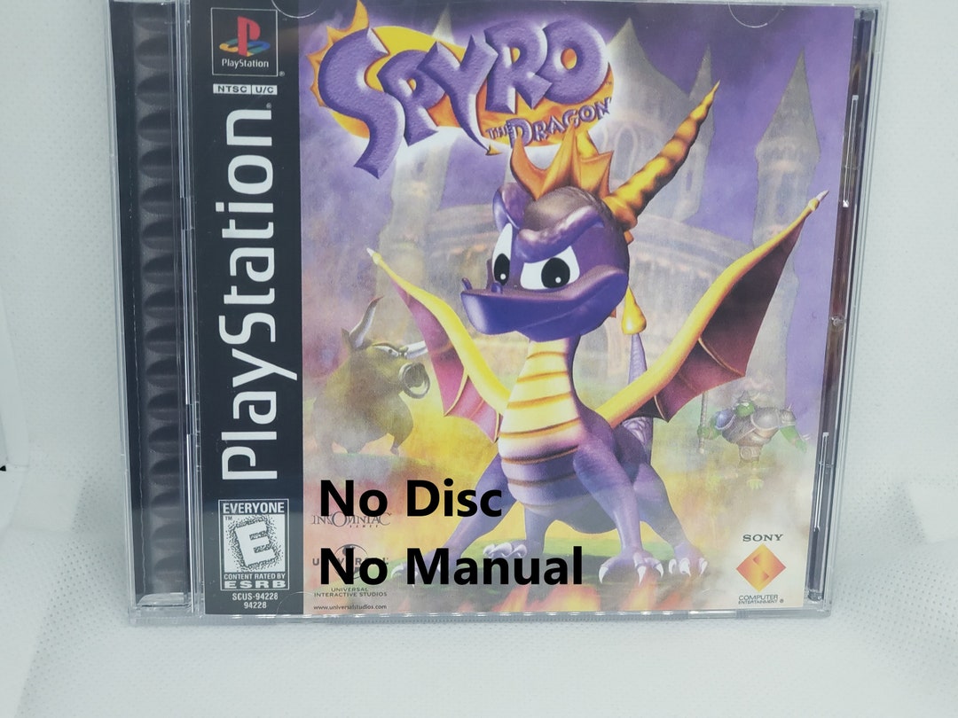 Spyro the Dragon Reproduction Case - No Disc - No Manual - PS1 - Sony ...