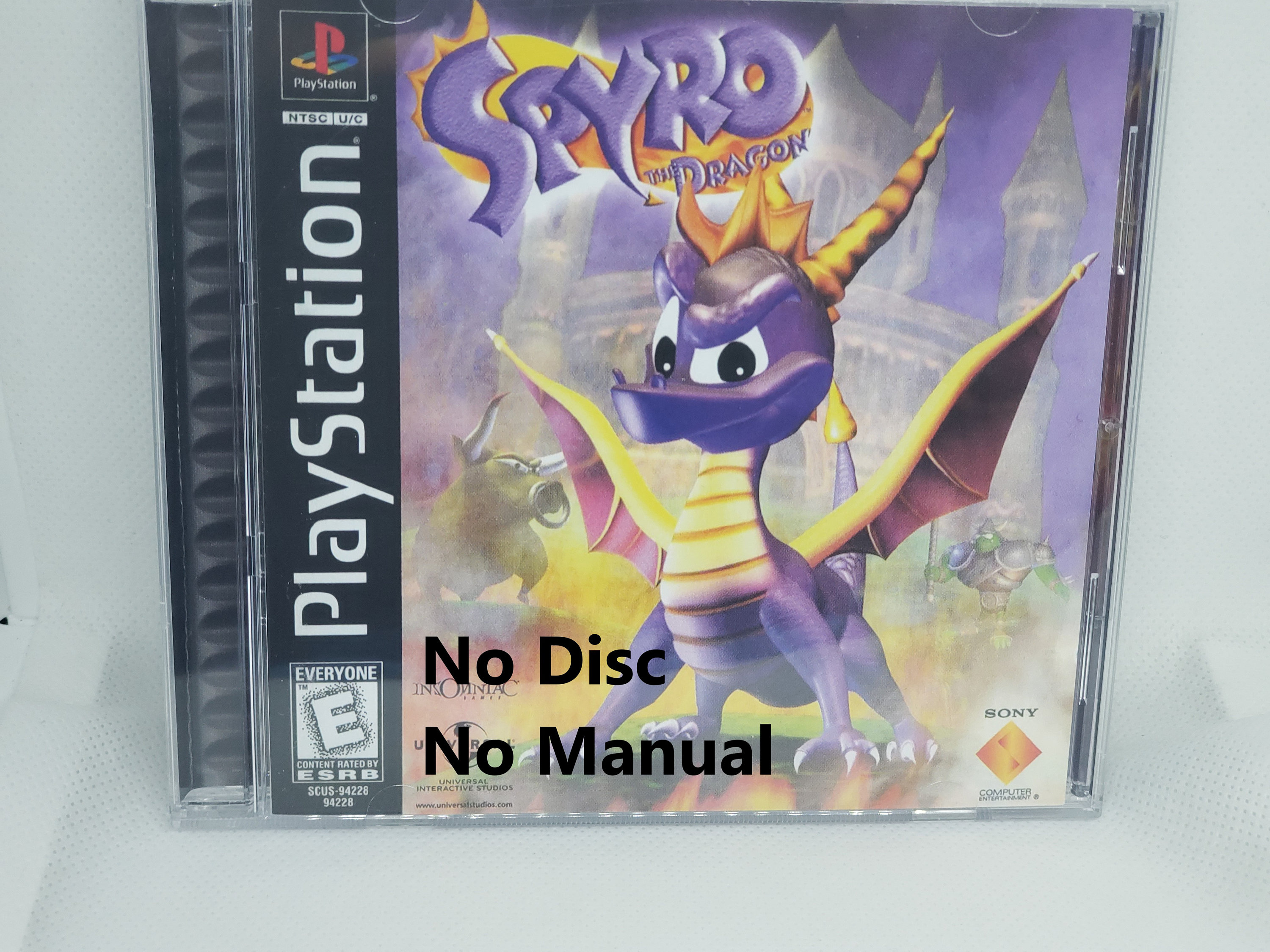 Spyro the Dragon Reproduction Case - No Disc - No Manual - PS1 - Sony ...