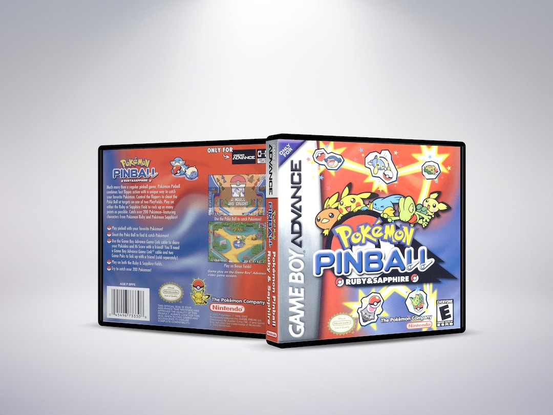 Custom Case - Pokemon Pinball Ruby and Sapphire - No Game - No Manual ...