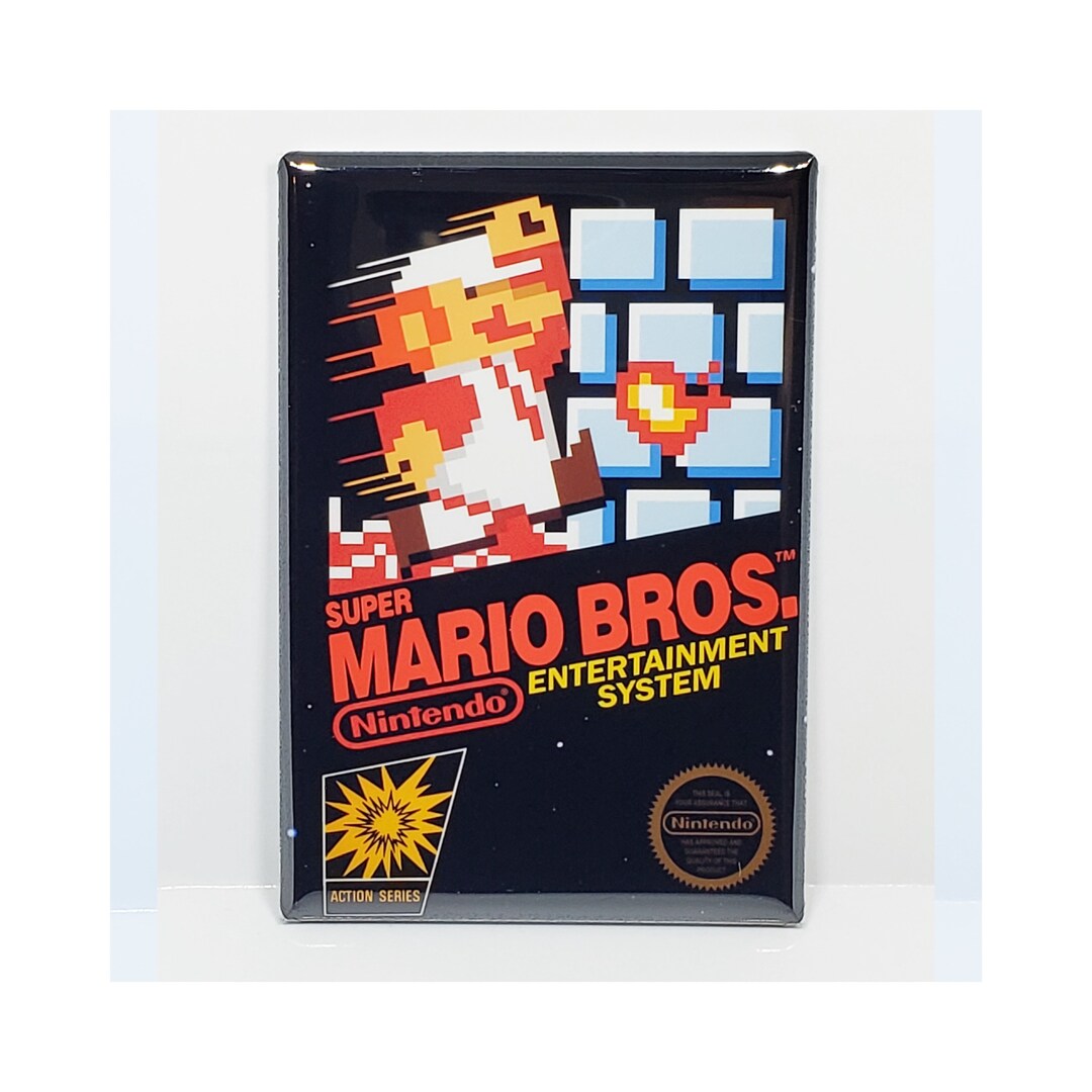 2x3 Fridge Magnet Super Mario Bros NES Box Cover Magnet Custom Magnet ...