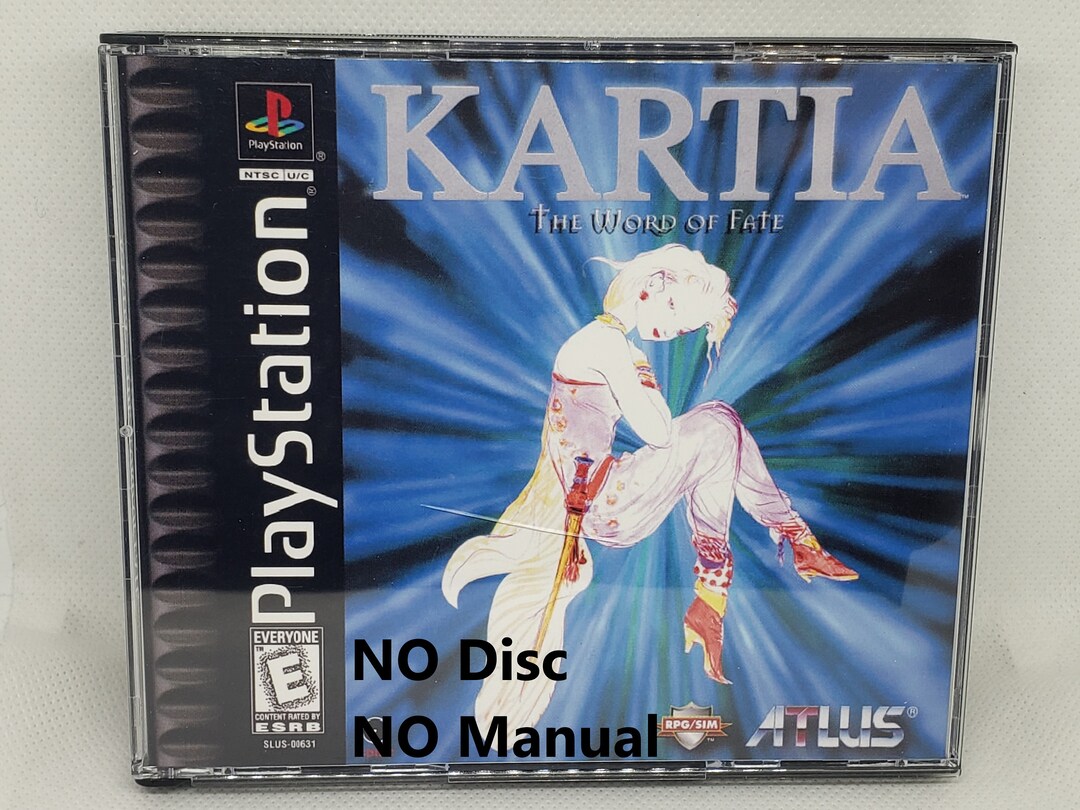Kartia Reproduction Case - No Disc - No Manual - PS1 - Sony Playstation ...