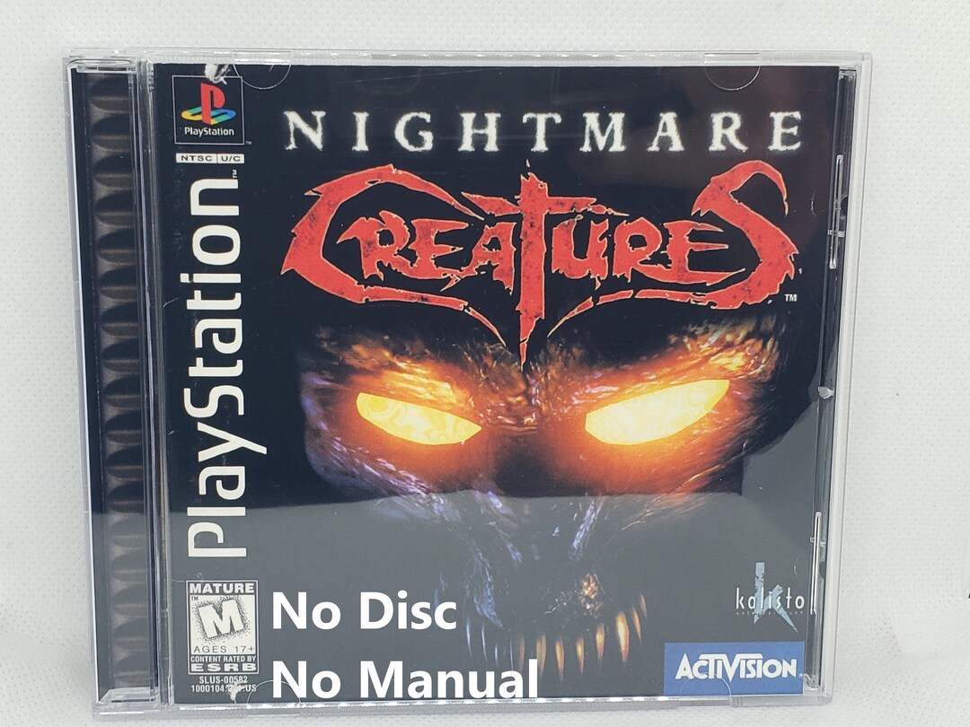 Nightmare Creatures Reproduction Case - No Disc - No Manual - PS1 ...