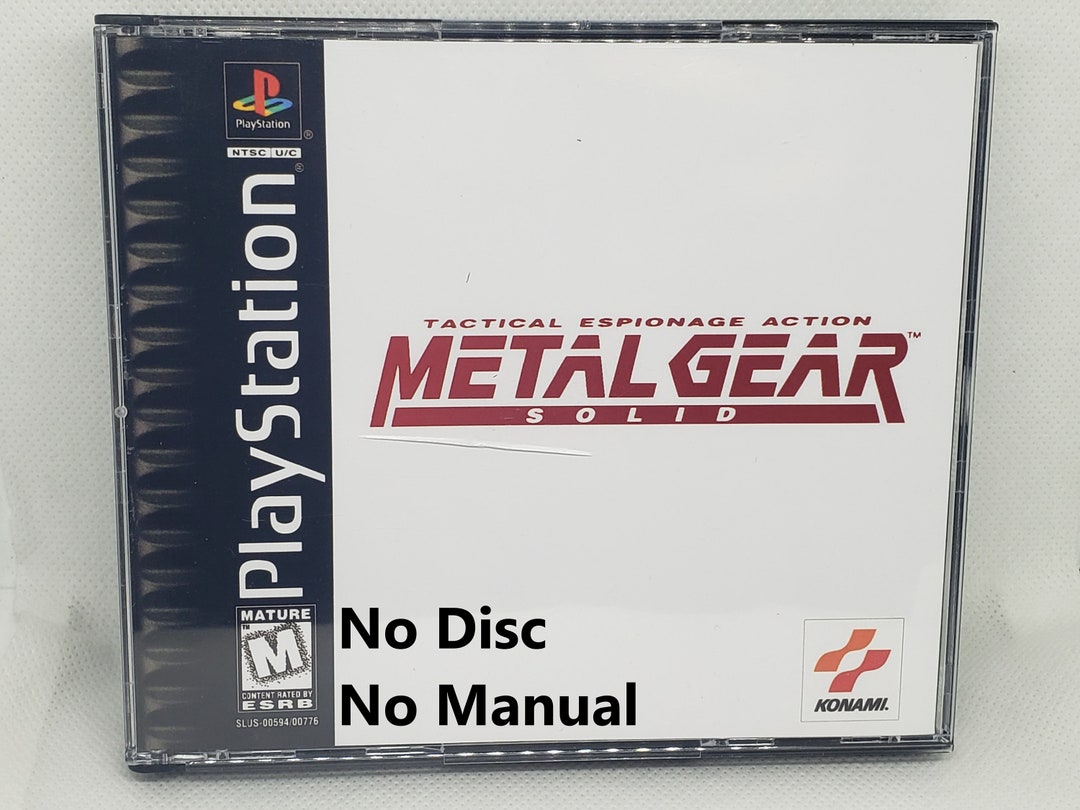 Metal Gear Solid Reproduction Case - No Disc - No Manual - PS1 - Sony ...