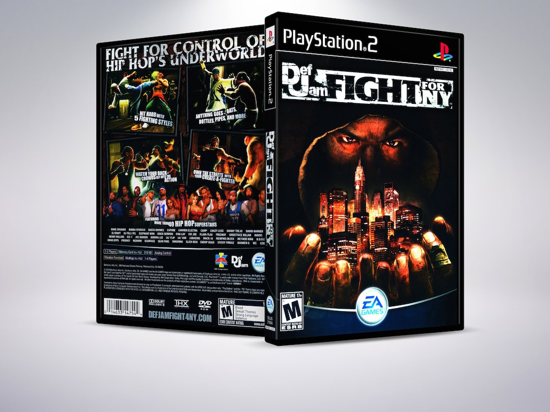 Custom PS2 Case - Def Jam Fight for NY - No Disc - No Manual - Custom ...