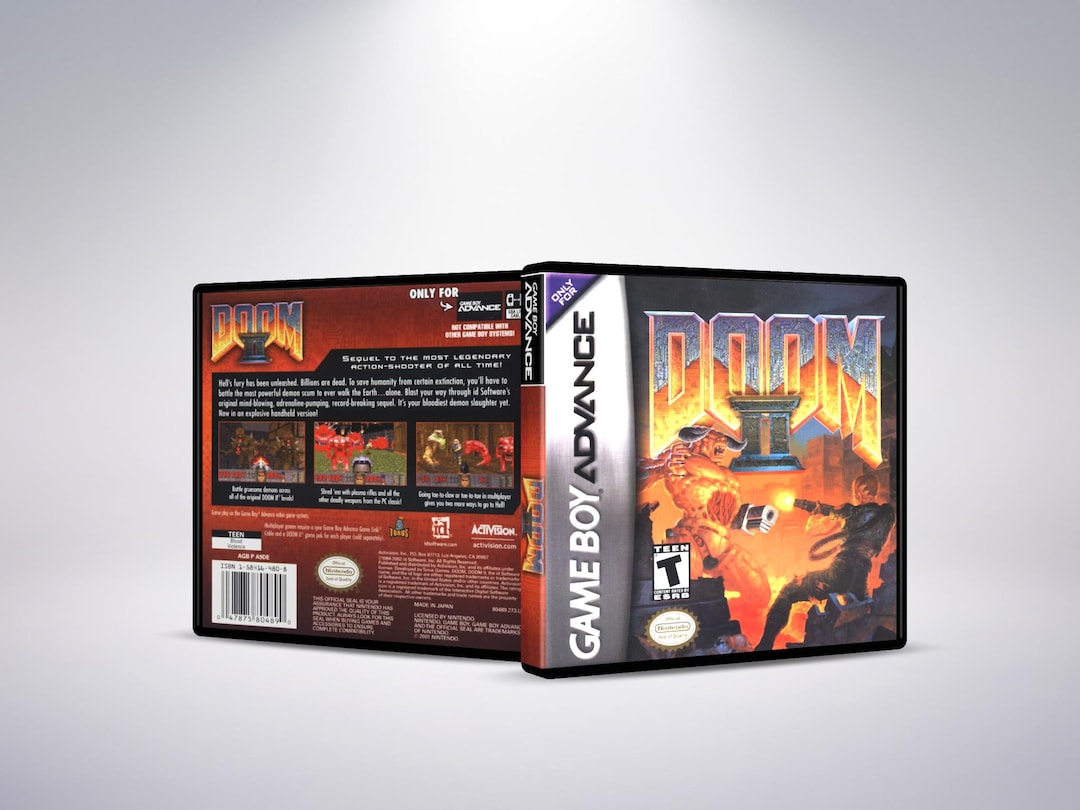Custom Case - Doom II - No Game - No Manual - Gameboy Advance - GBA ...
