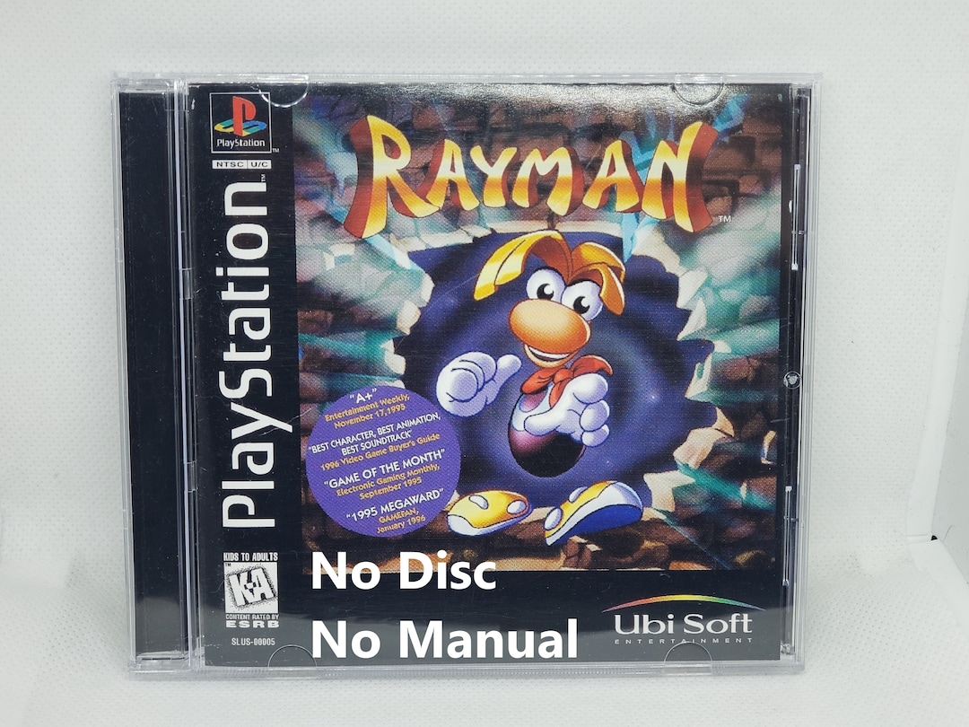 Rayman Reproduction Case - No Disc - No Manual - PS1 - Sony Playstation ...