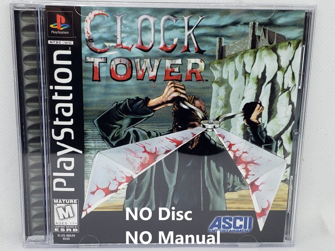 Custom PS1 Case - Discounted - Clock Tower - No Disc - No Manual - PS1 ...
