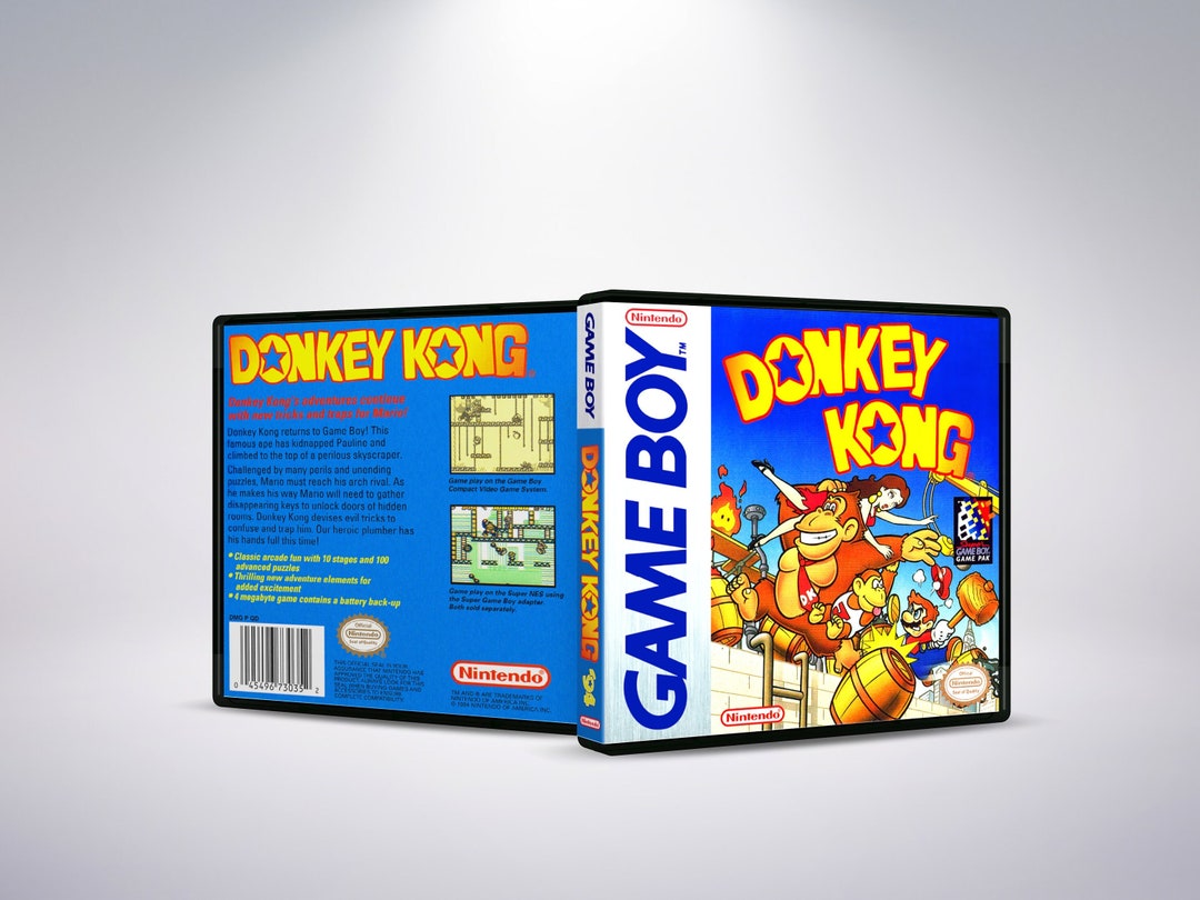 Custom GB Game Case - Donkey Kong - No Game - No Manual - Gameboy - GB ...