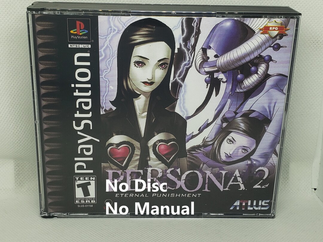 Persona 2 Reproduction Case - No Disc - No Manual - PS1 - Sony ...