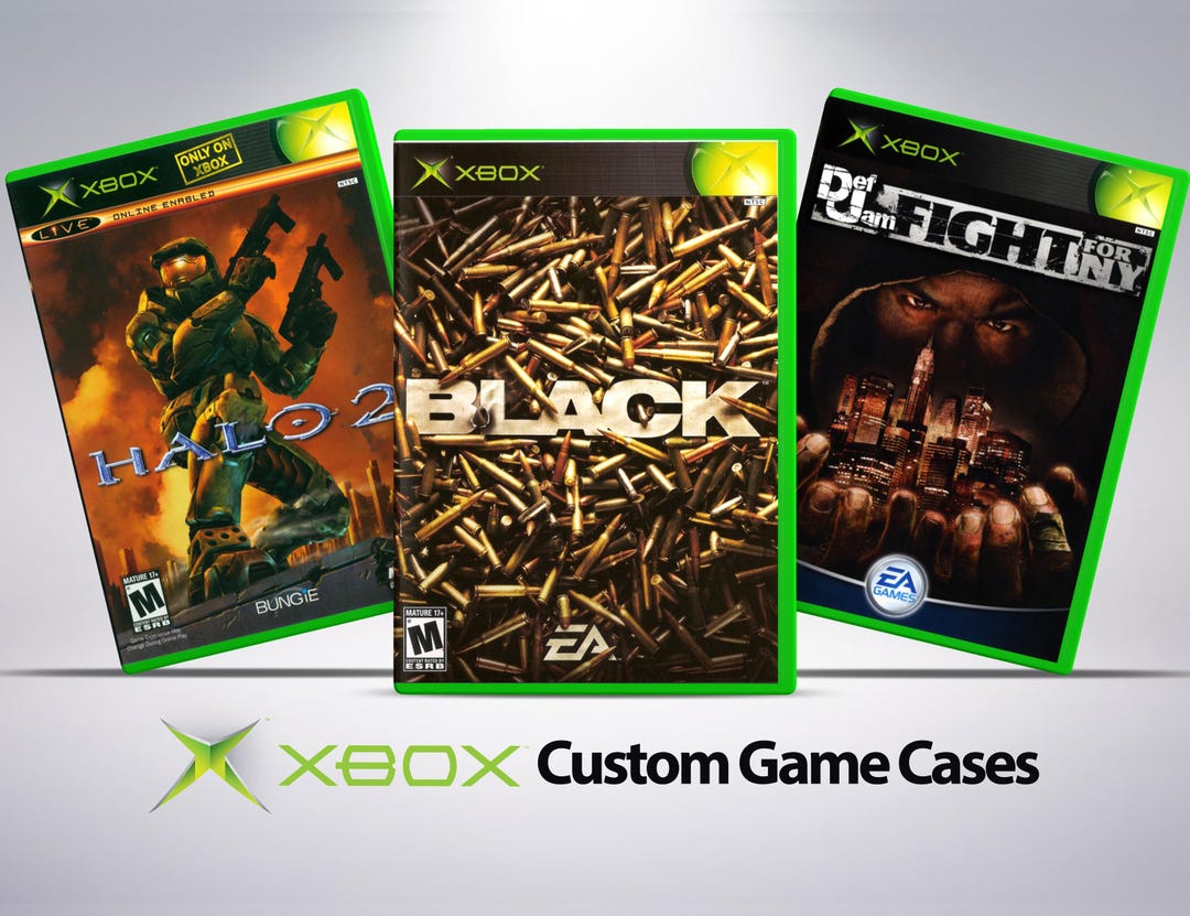 Custom Case - Xbox - No Disc - No Manual - Custom Game Case - Microsoft ...