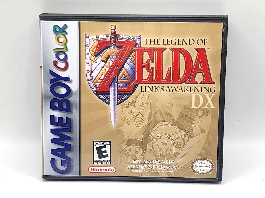 Custom GBC Game Case - Zelda Link's Awakening - No Game - No Manual ...