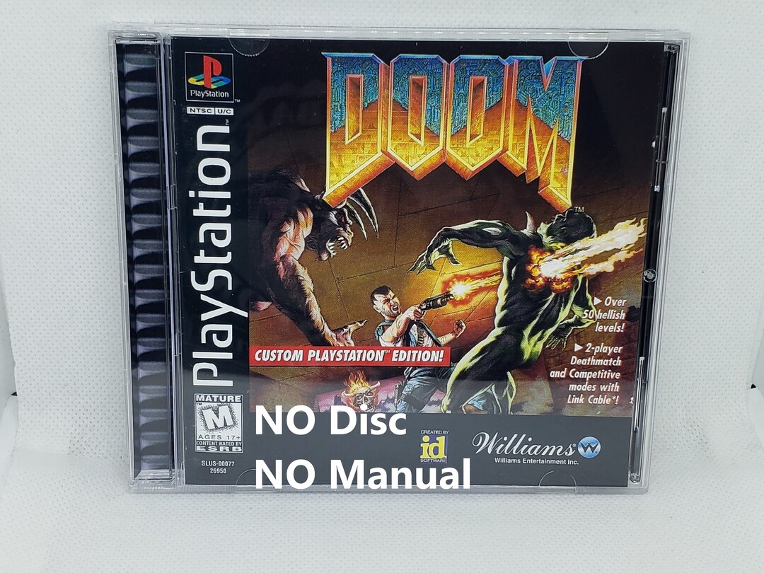 Doom Reproduction Case - No Disc - No Manual - PS1 - Sony Playstation 1 ...