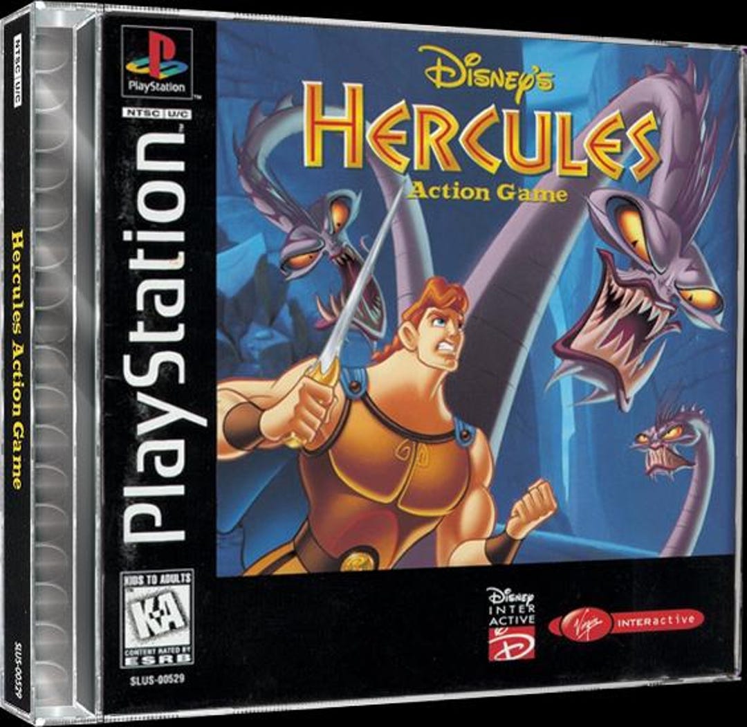 Disney's Hercules Reproduction Case - No Disc - No Manual - PS1 - Sony ...