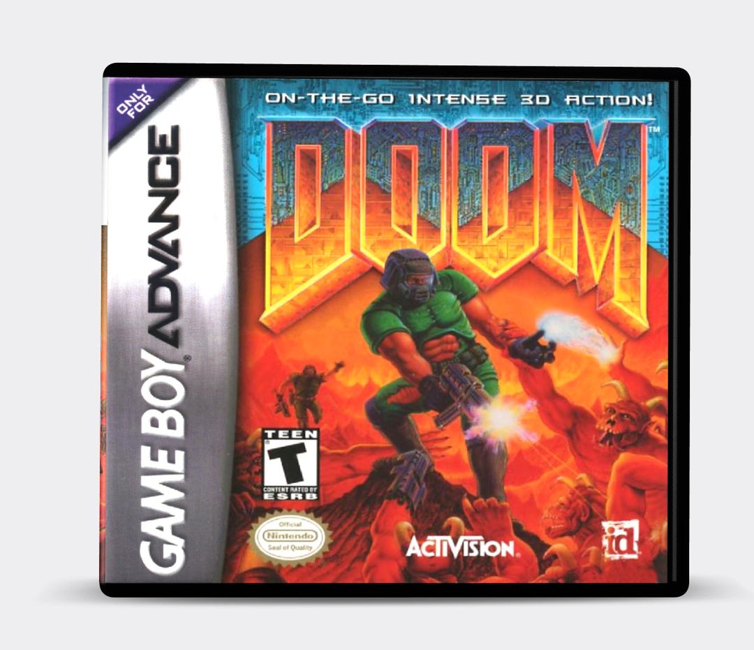 Custom Case - Doom - No Game - No Manual - Gameboy Advance Game Case ...