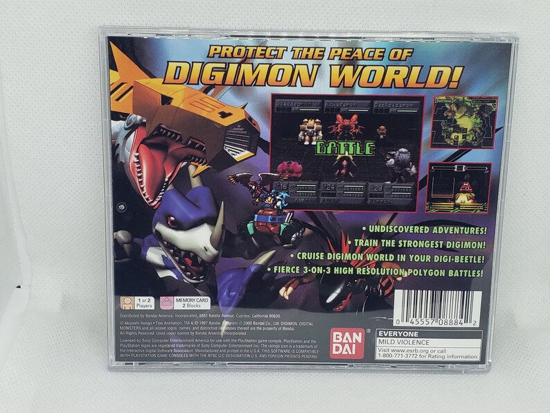 Digimon World 2 Reproduction Case - No Disc - No Manual - PS1 - Sony ...