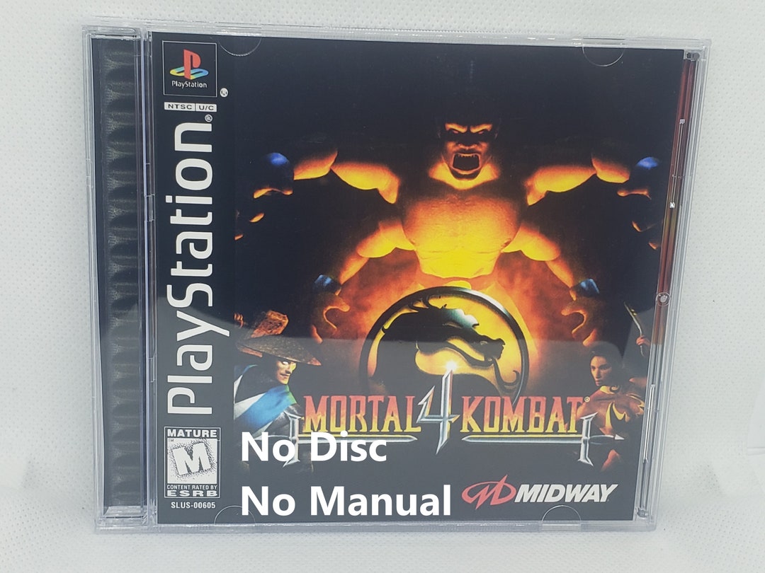 Mortal Kombat 4 Reproduction Case - No Disc - No Manual - PS1 - Sony ...