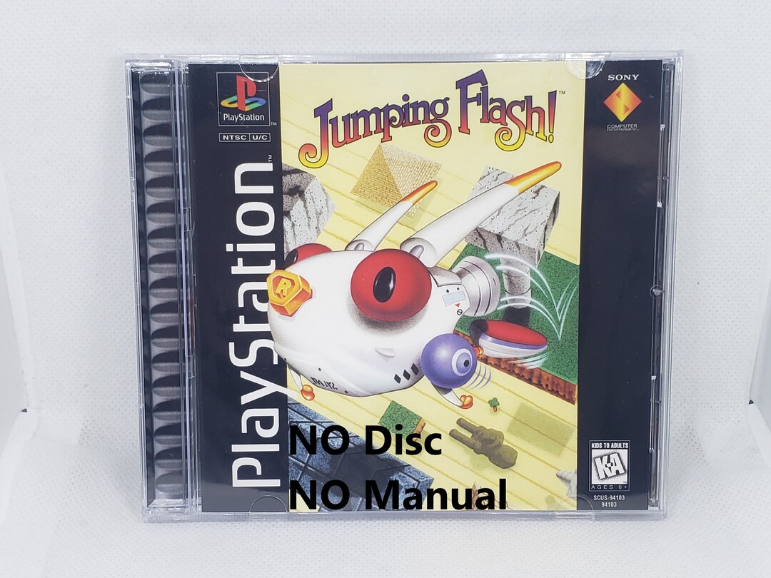 Jumping Flash Reproduction Case No Disc No Manual PS1 Sony Playstation 1 Custom Game Case - Etsy