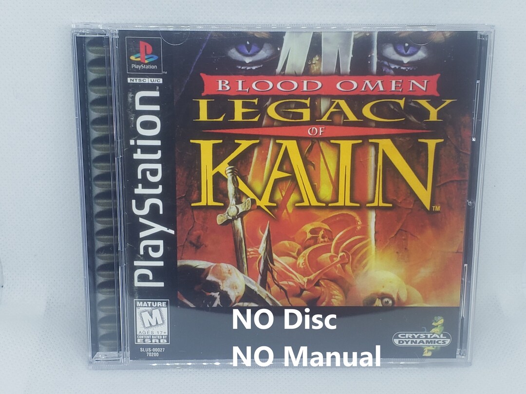 Blood Omen Legacy of Kain Reproduction Case - No Disc - No Manual - PS1 ...