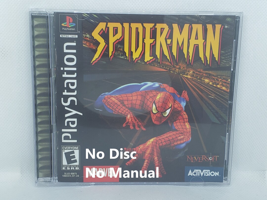 Spider-man Reproduction Case - No Disc - No Manual - PS1 - Sony ...