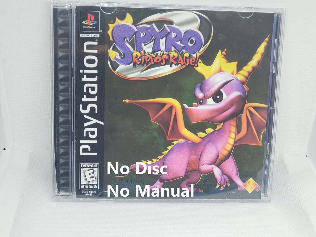 Spyro 2 Ripto's Rage Reproduction Case - No Disc - No Manual - PS1 ...