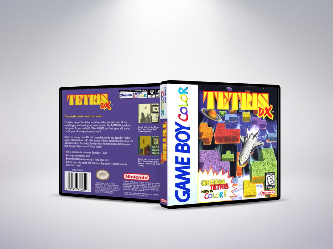 Custom GBC Game Case - Tetris DX - No Game - No Manual - Gameboy Color ...