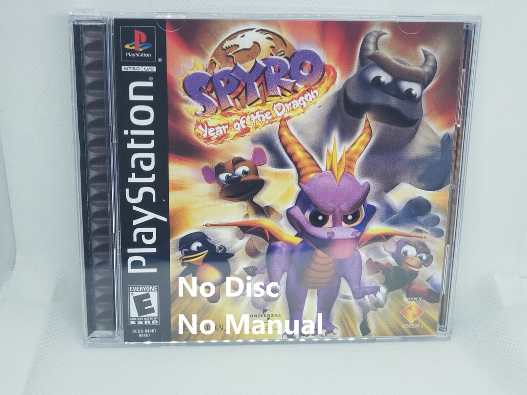 Spyro Year of the Dragon Reproduction Case - No Disc - No Manual - PS1 ...