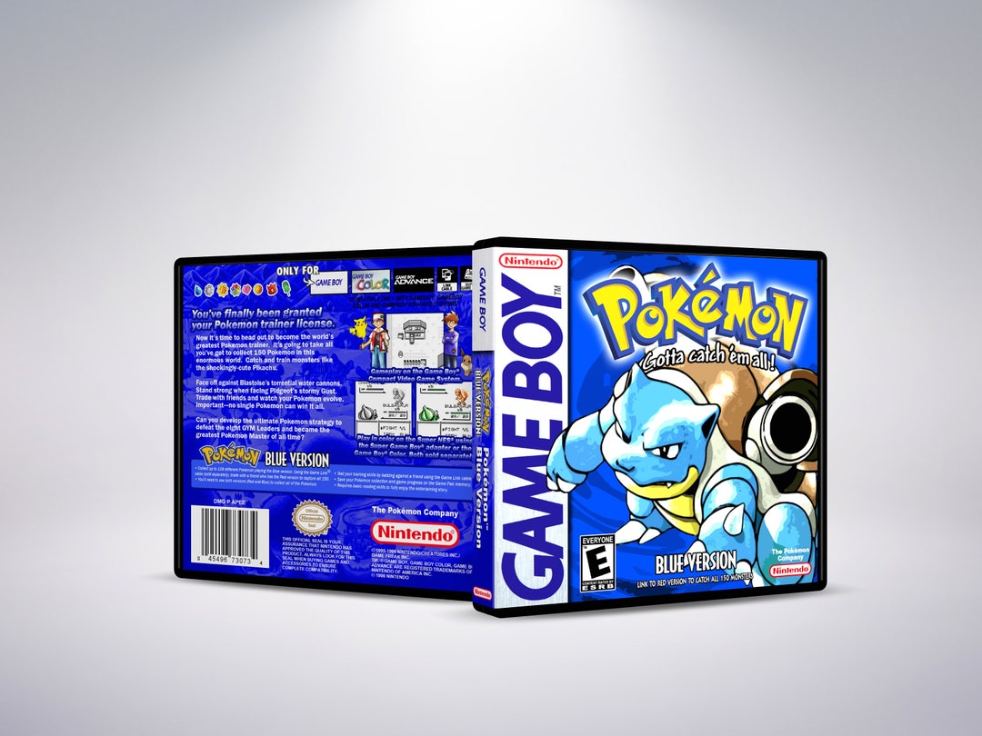 Custom GB Game Case - Pokemon Blue - No Game - No Manual - Gameboy - GB ...