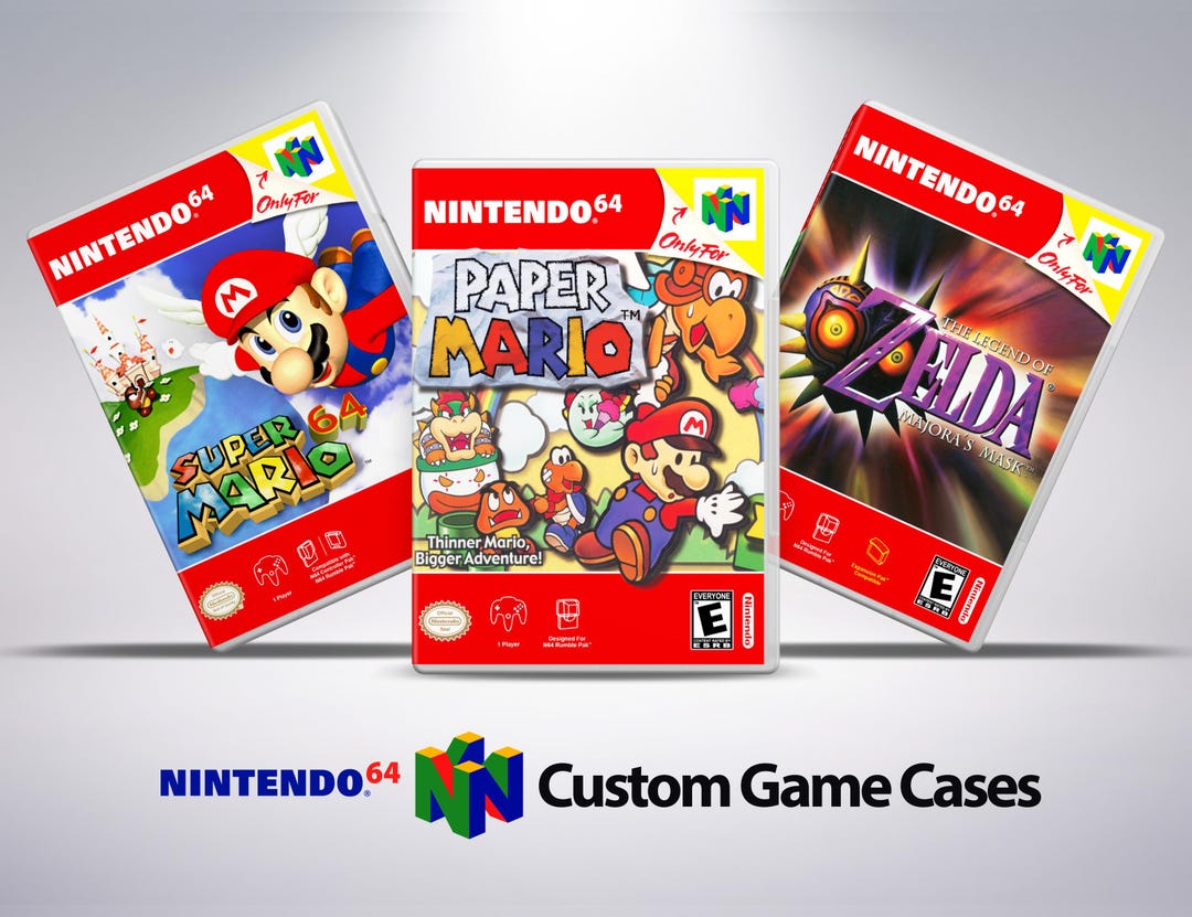 Custom Game Case - Nintendo 64 - N64 Game Case - No Game - No Manual ...