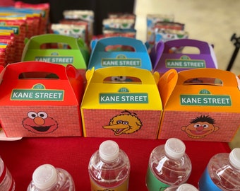 Elmo Favor Boxes, Sesame Street Favor Boxes, Elmo Goodie Box, Elmo ...