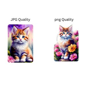 Cute Kitten Clip Art, Boho Floral Cat Clipart, Instant Digital Download ...