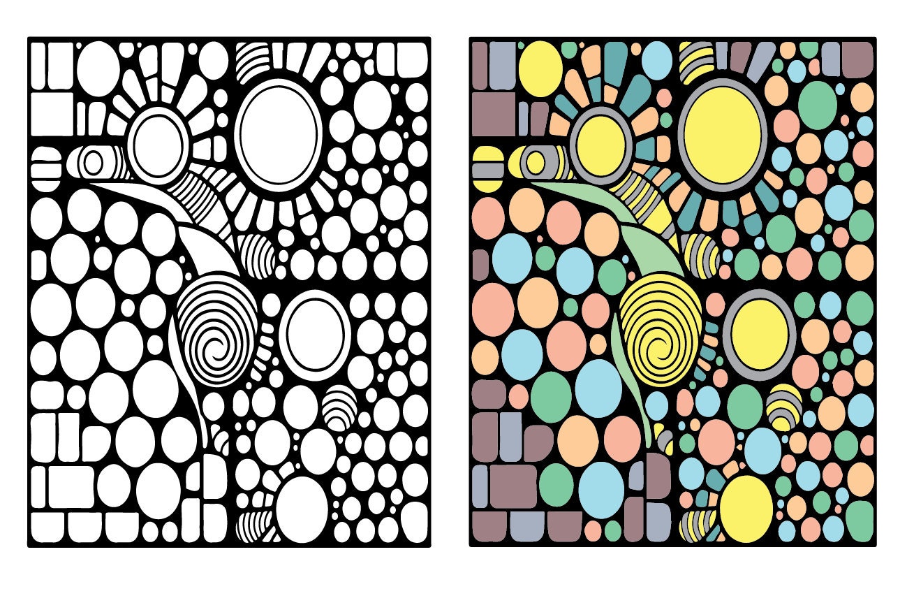 Mosaic Coloring Pages: 50 Printable Designs (digital Download) - Etsy