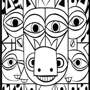 Picasso Inspired Creatures Coloring Pages: 50 Printable Designs ...