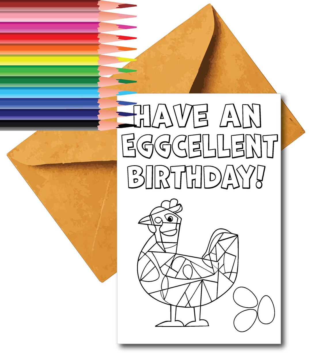Farm Animal 3-pack Colorable Cards | Coloring Card DIGITAL | Coloring ...