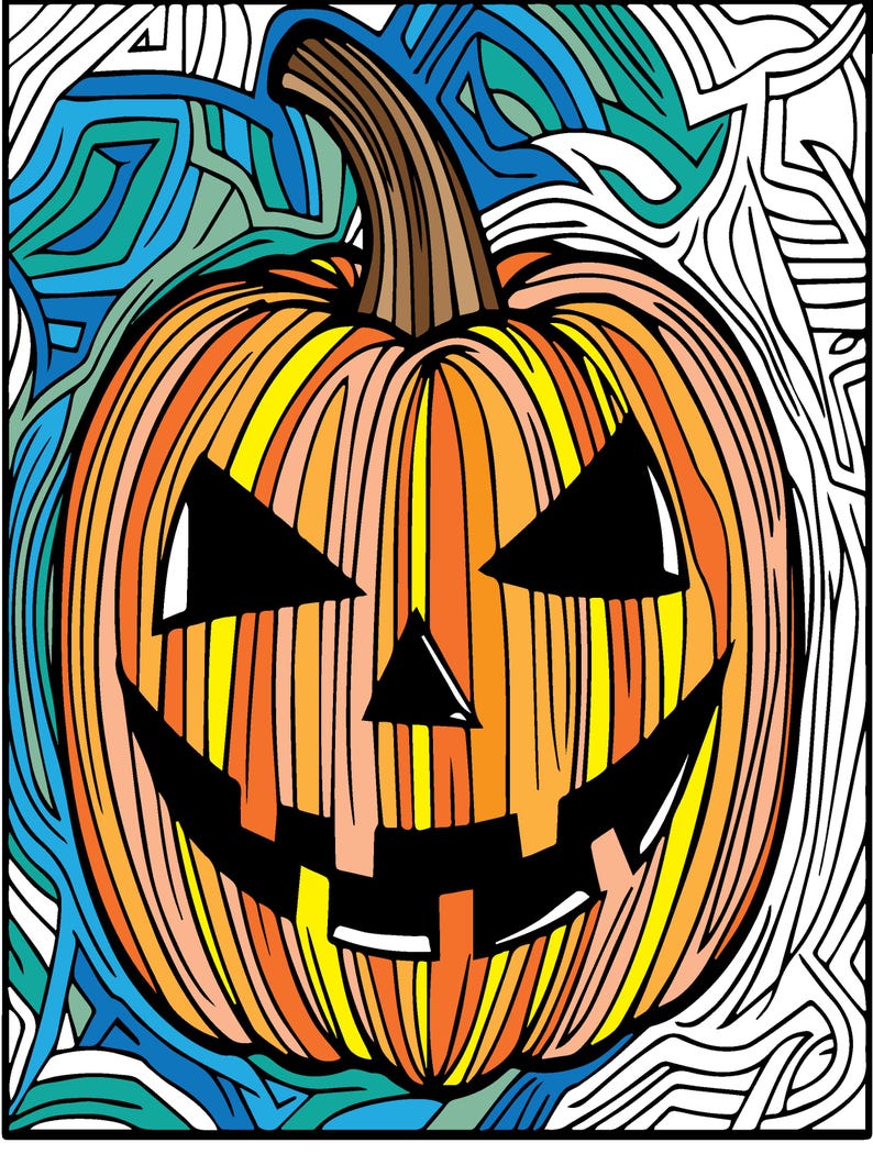 Spooktacular Coloring Pages | 50 Printable Coloring Pages | Halloween ...