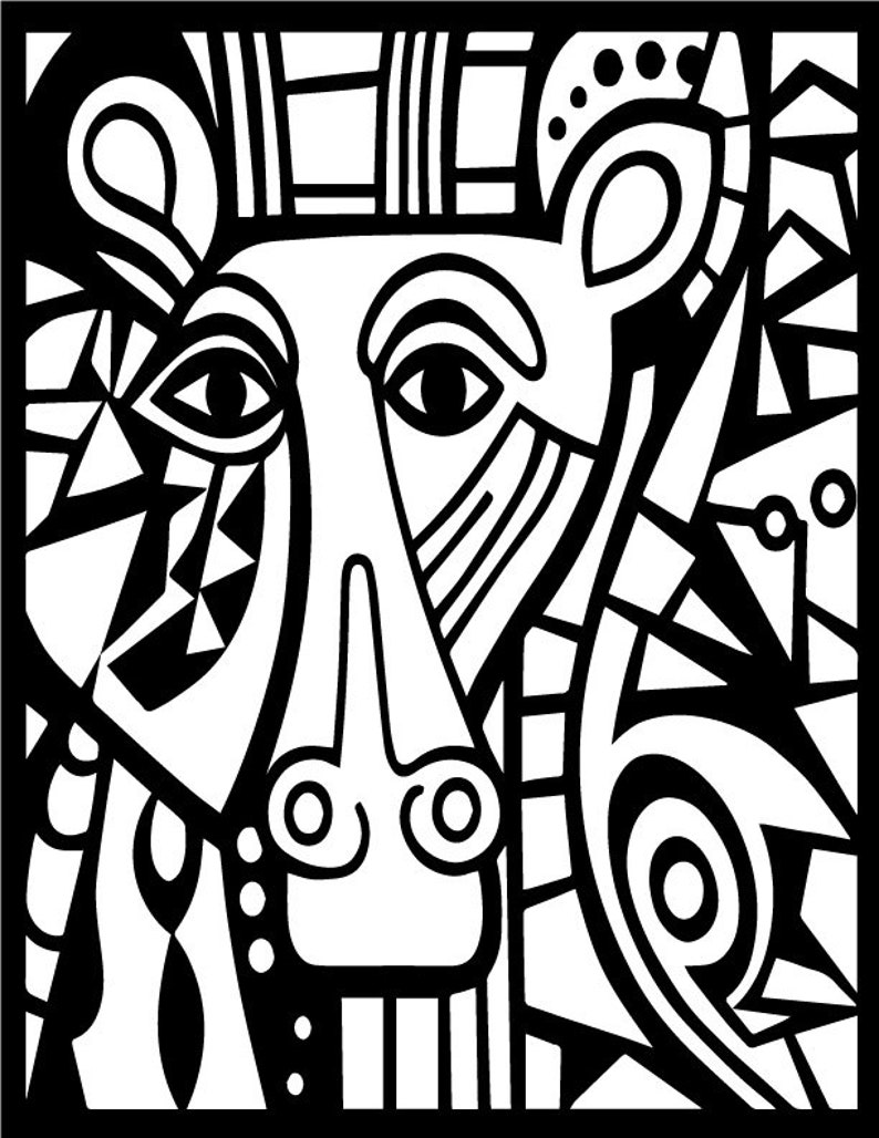 Picasso Inspired Creatures Coloring Pages: 50 Printable Designs ...