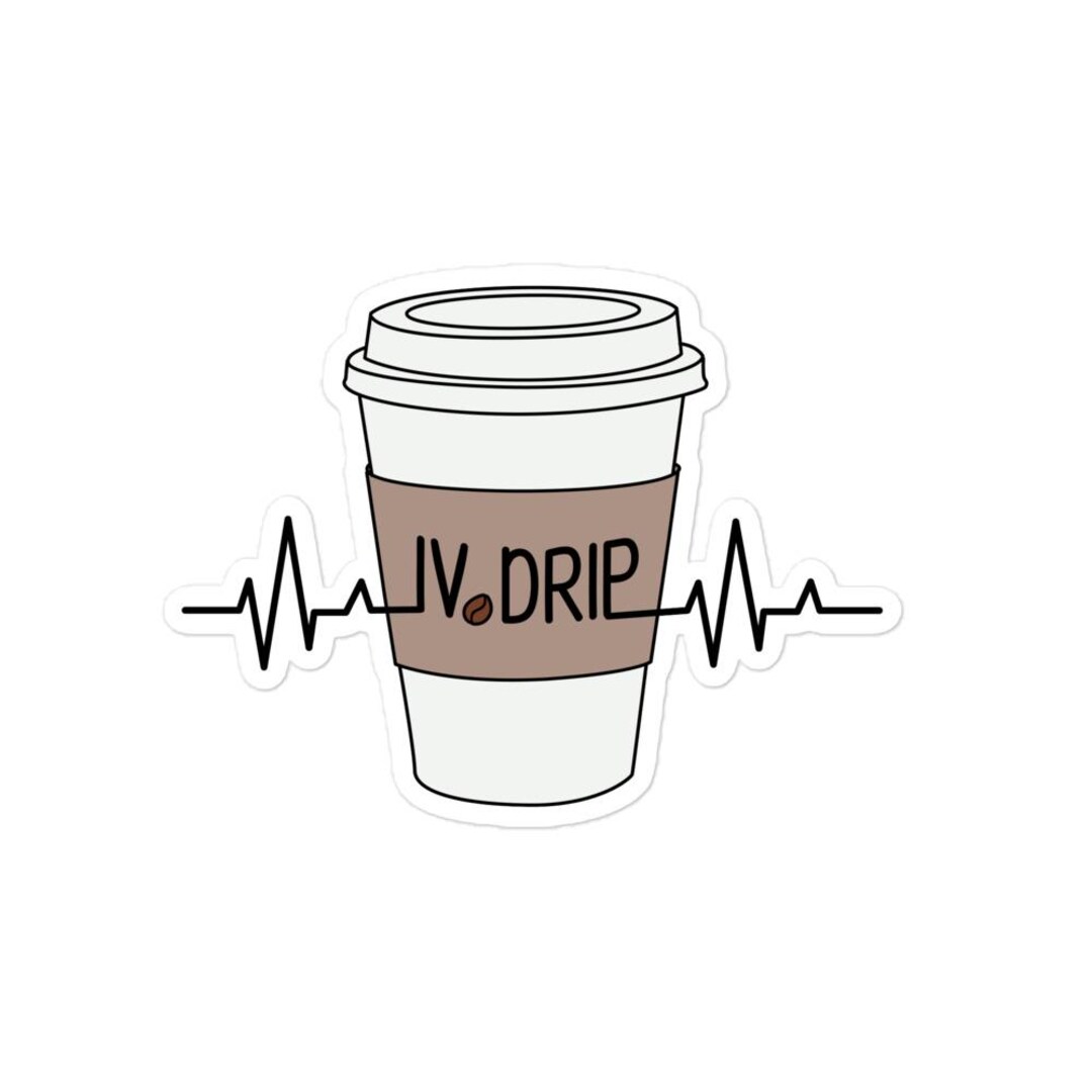 IV Drip Coffee Cup Sticker - Etsy