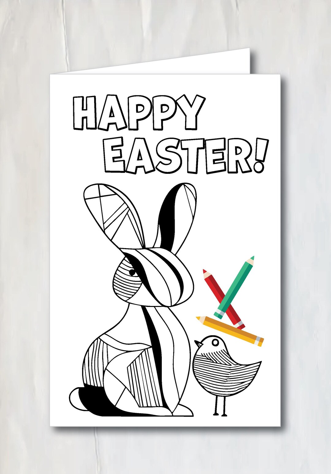 Easter Colorable Cards | 3 Pack Printable Cards | 3 Unique Designs ...