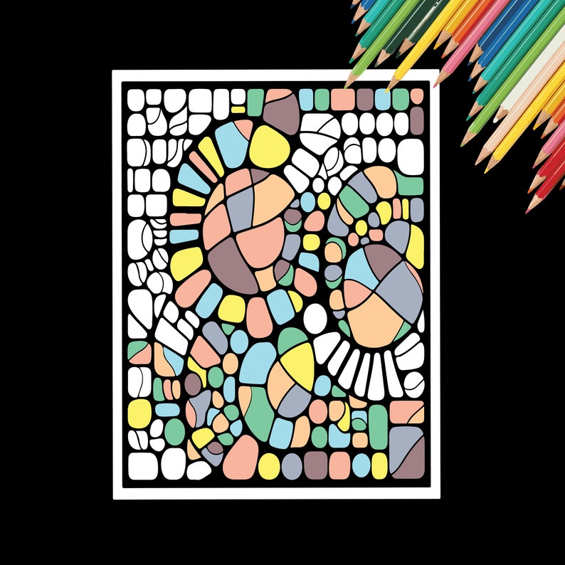 Mosaic Coloring Pages: 50 Printable Designs (digital Download) - Etsy