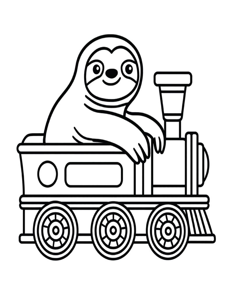 Animals on the Go Kids Coloring Pages: 25 Printable Designs (digital ...