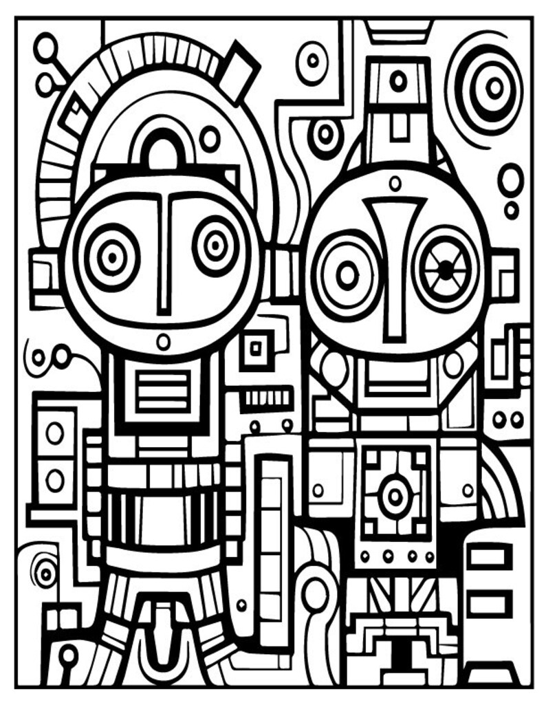 Robots & Futuristic Coloring Pages | 50 Printable Coloring Pages ...