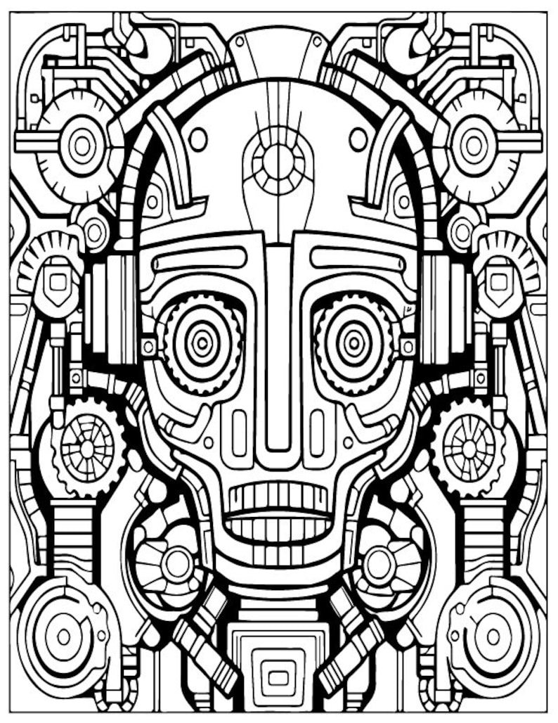 Robots & Futuristic Coloring Pages | 50 Printable Coloring Pages ...