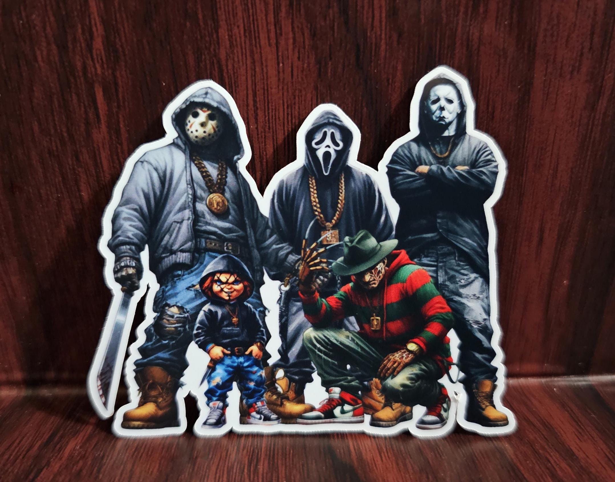 90's Slashers Sticker, Horror Sticker, Halloween Sticker, Thug Life ...