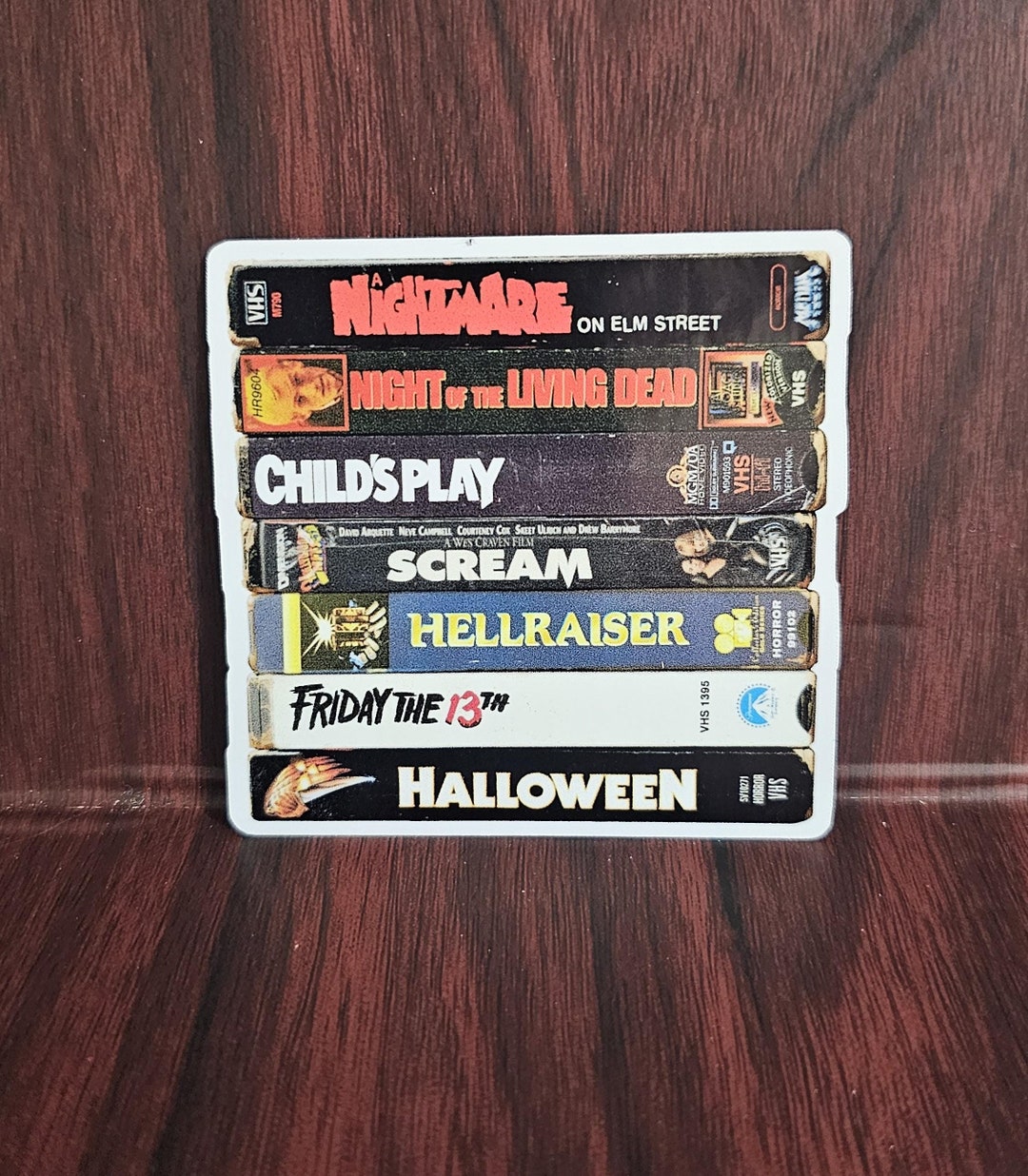 VHS Horror Movies Stack Sticker, Halloween Movies Sticker, Scary Movies ...