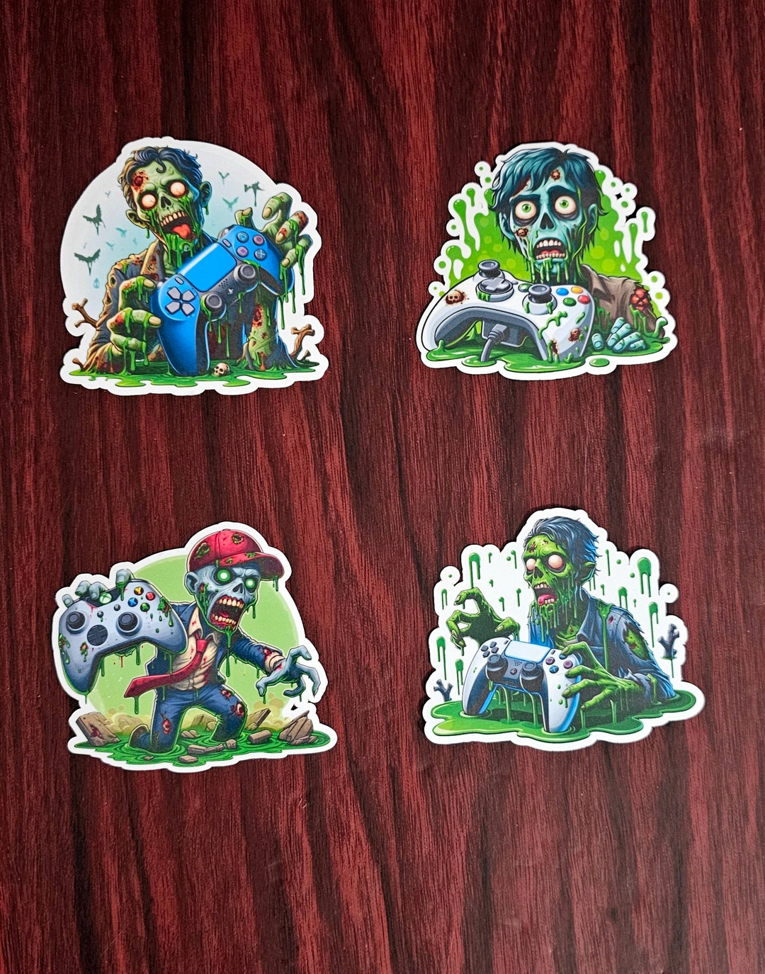 Zombie Sticker | Gamer Zombie Sticker | Undead Player | Gaming Decal ...