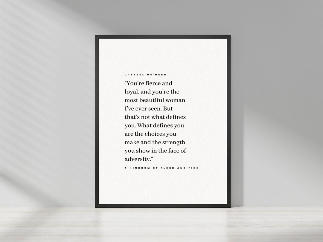 FBAA Quote Wall Art, From Blood and Ash Quote, FBAA Wall Art, Flesh and ...
