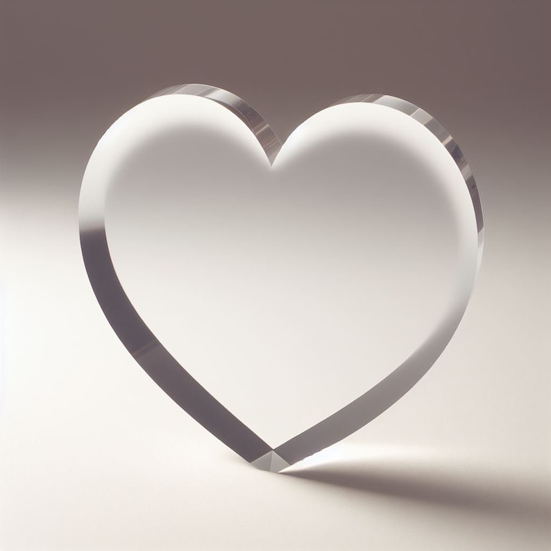 Any Size & Thickness Clear Acrylic HEART Shape Shape Blanks DIY ...
