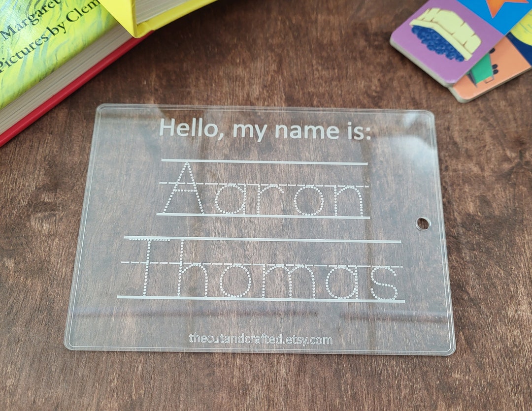 2 Line Name Tracing Board Trace Boards Acrylic Tracing Board Letter ...