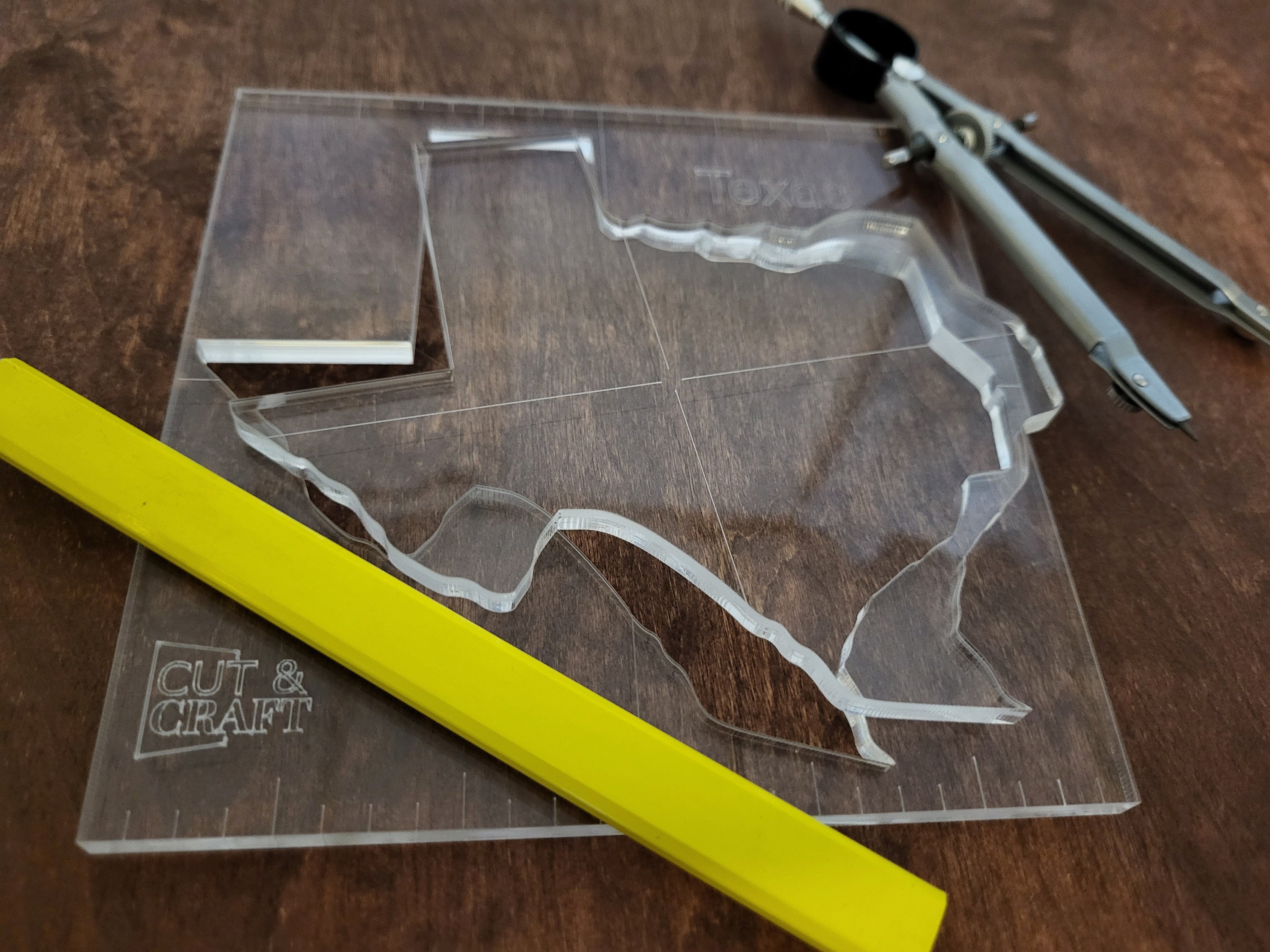 US State Texas Router Template Woodworking-leatherworking-acrylic ...